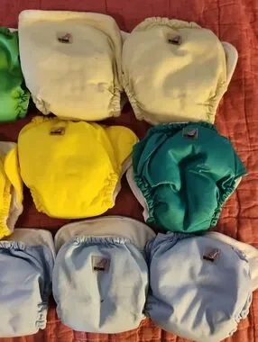 Lil joey | Bottoms | 8 Lil Joey Assorted Color Cloth Diapers All In One ...